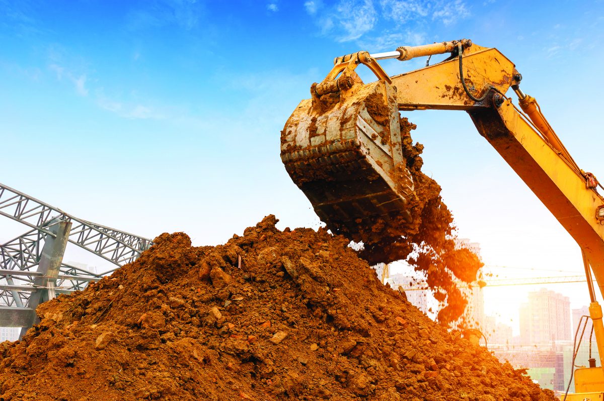 excavator in action - Building