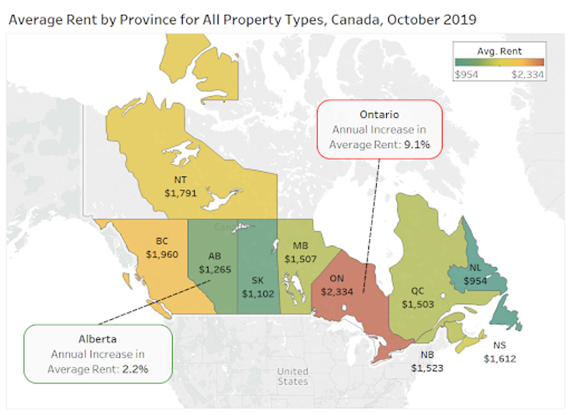 Average Monthly Rents Up 5.5 Per Cent in Canada: Report