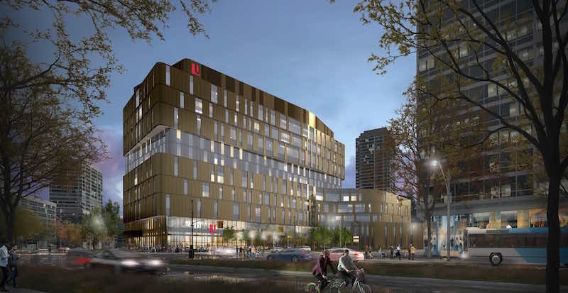 York-U.-Markham-Southeast-view-evening - Building